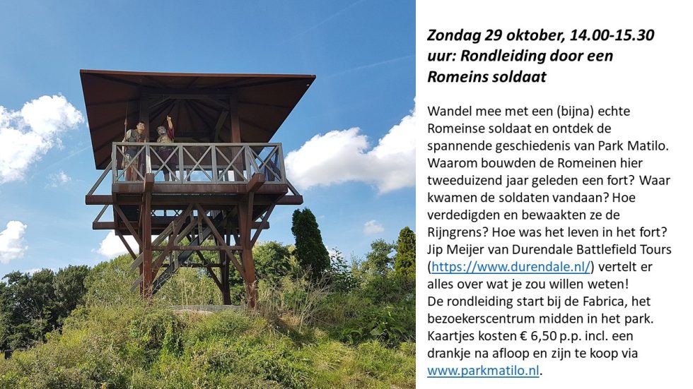 Romeinse soldaat in park Matilo - Wijkcomité RoomMeerburg